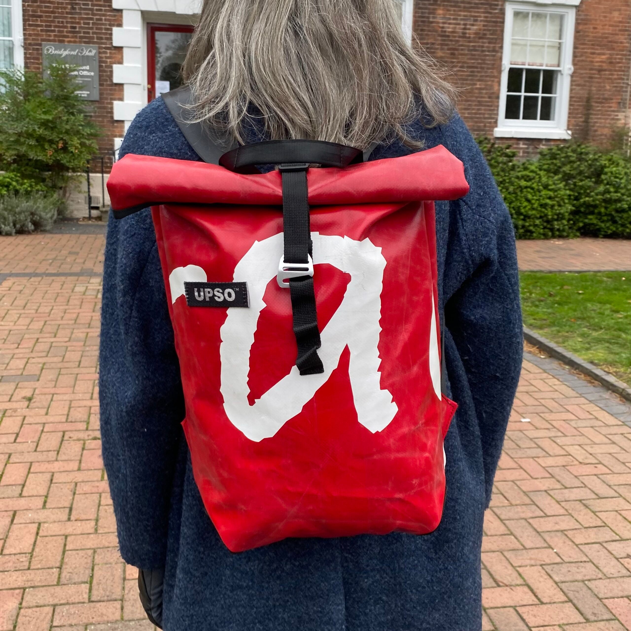 Burtonwood Backpack - Small - 17L Recycled Truck Tarp Roll Top | UPSO